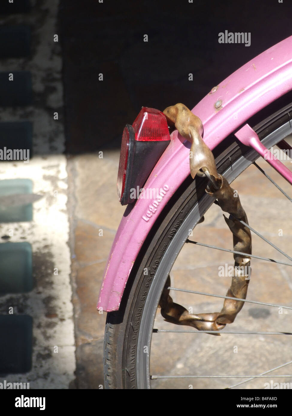 Pink bike lock hi-res stock photography and images - Alamy