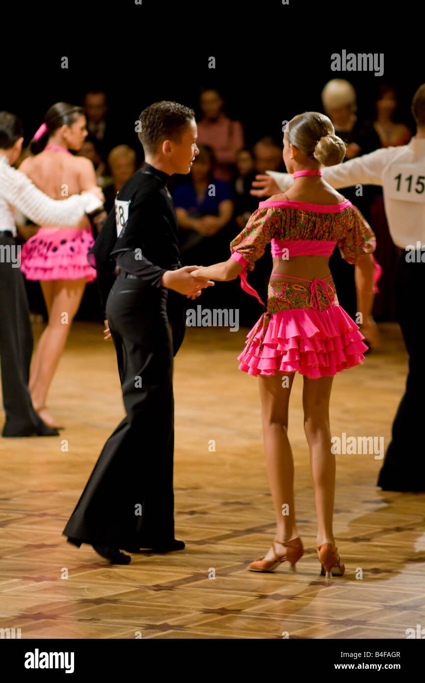 Young dancers at ballroom dance competition "Saint-Petersburg Cup 2007 ...