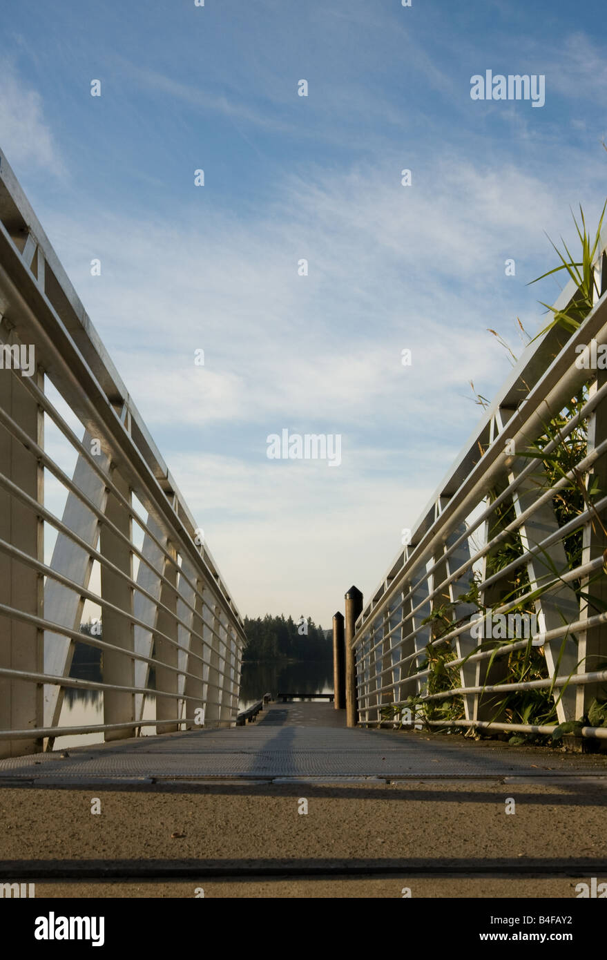 Dock ramp at lake Stock Photo - Alamy