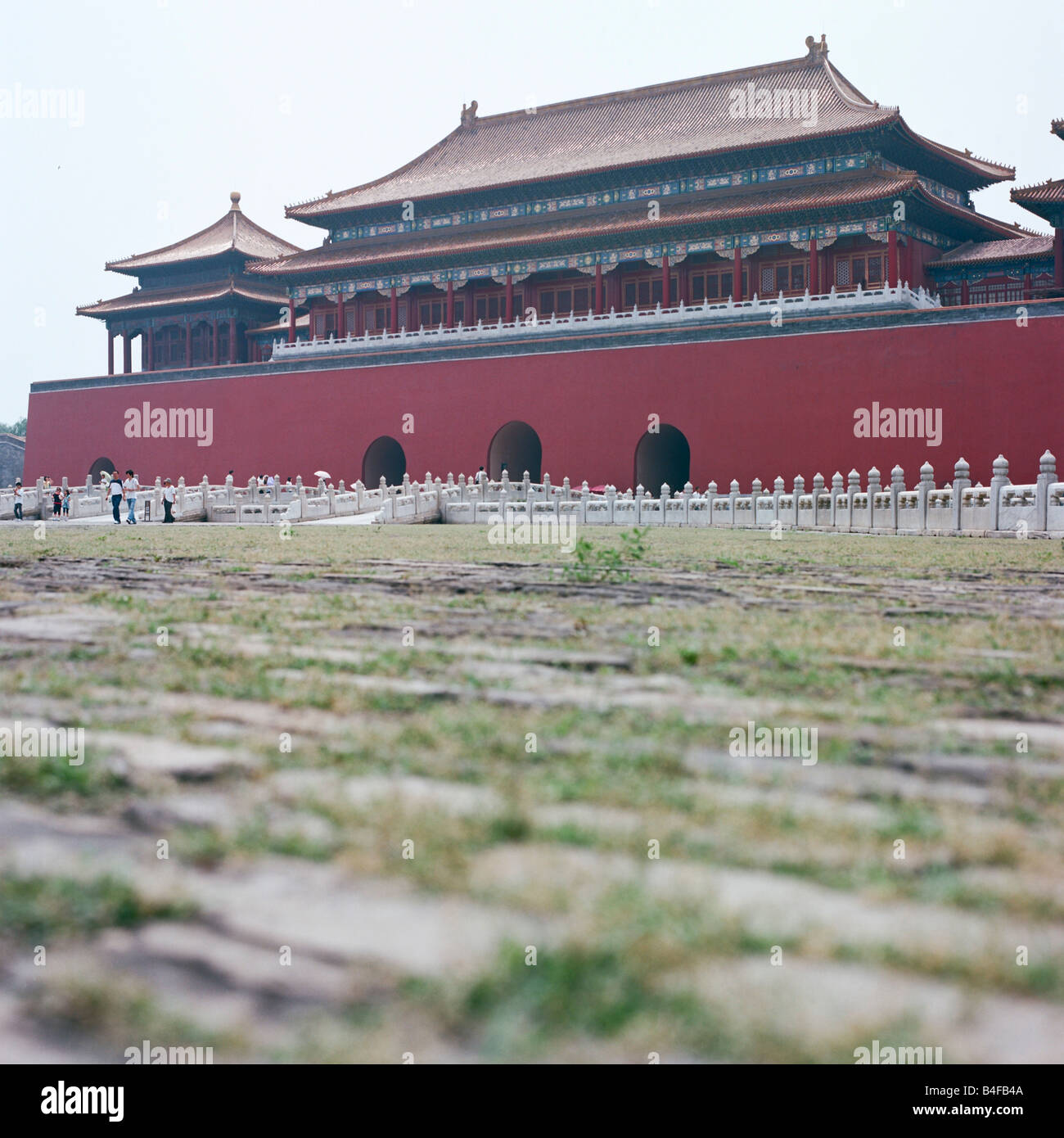 The Meridian Gate from inside the Forbidden City,Beijing,China Stock ...