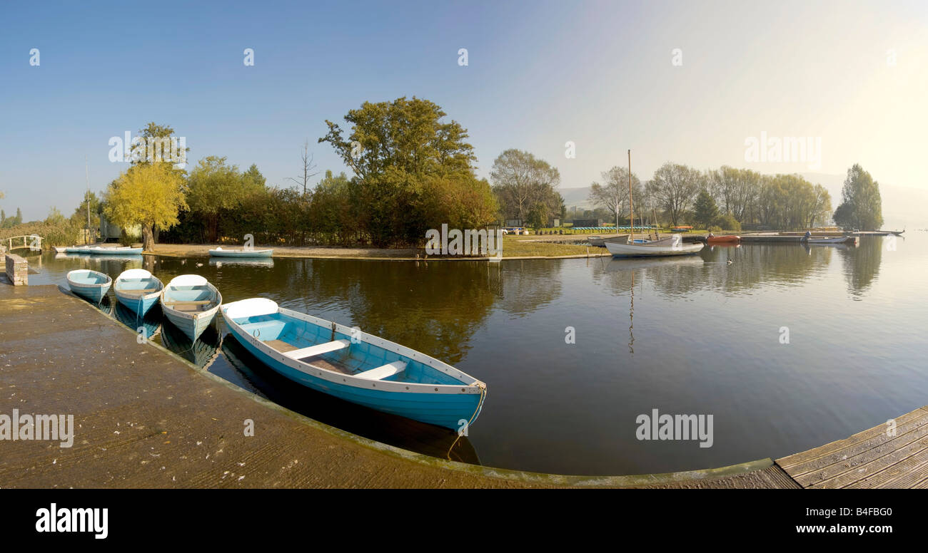 llangorse lake llangors powys brecon beacons national park wales uk ...