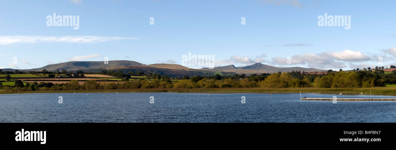llangorse lake llangors powys brecon beacons national park wales uk ...