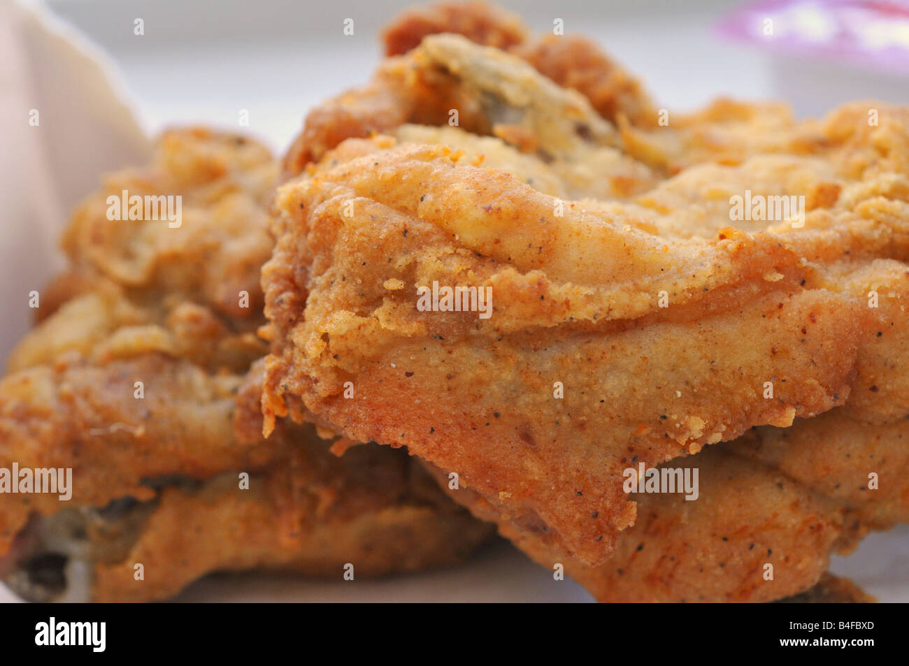 Deep fried coated chicken pieces Stock Photo - Alamy