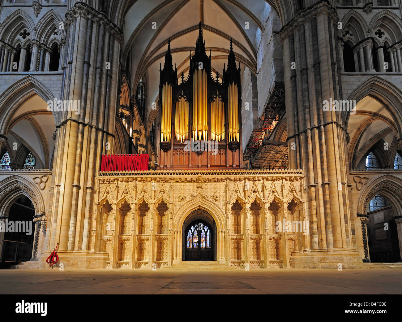 Choir Screen or Pulpitum, Lincoln Minster Cathedral Stock Photo - Alamy