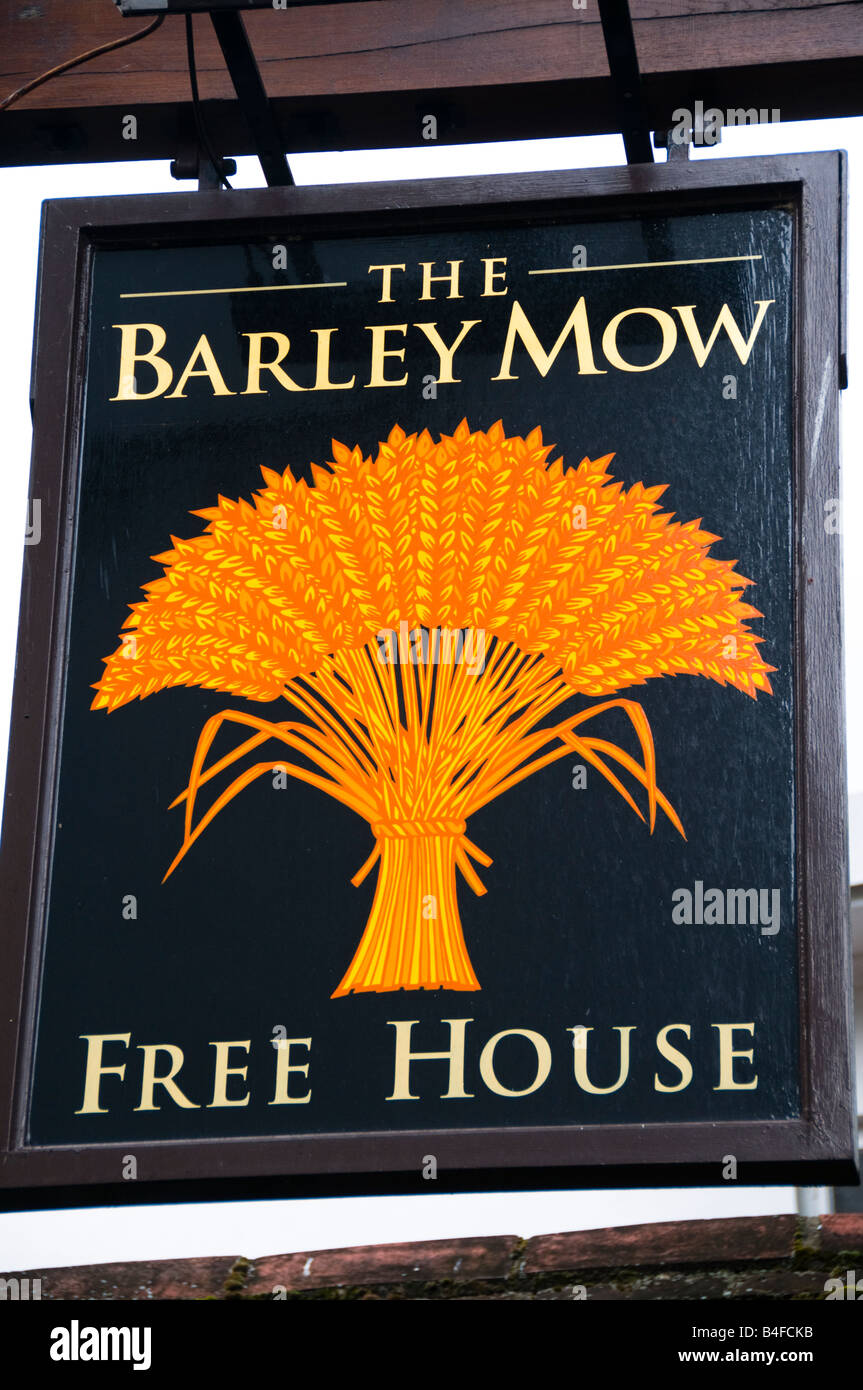 The Barley Mow Pub sign, Surrey, England Stock Photo - Alamy