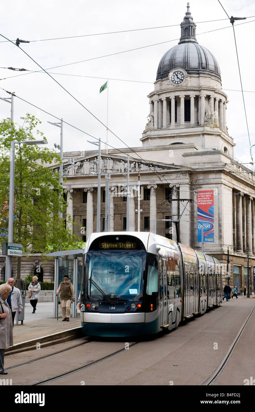 nottingham city transport tram 205 old market square nottingham uk ...