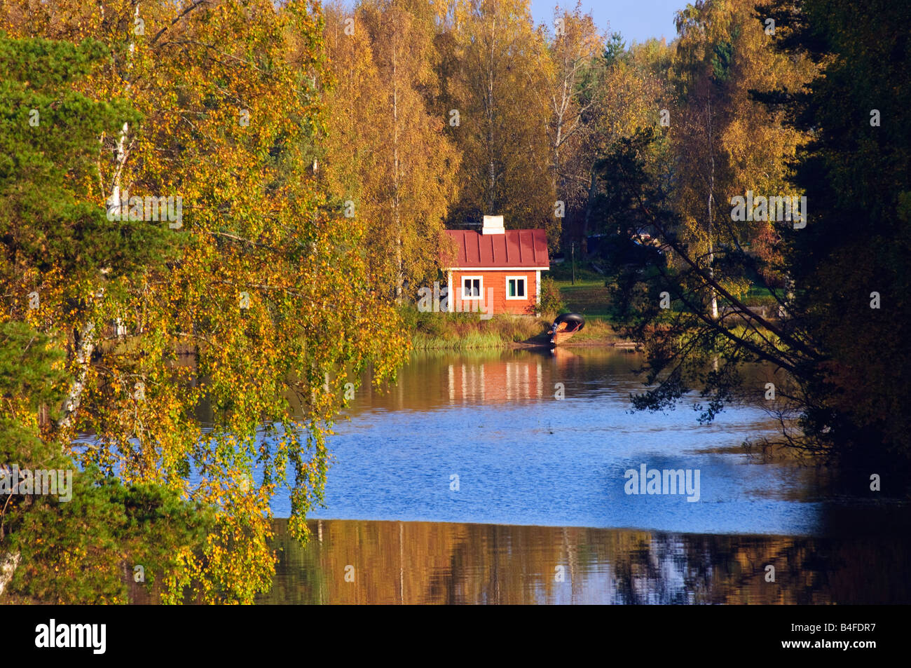 A typical Finnish country cottage or cabin mokki Stock Photo - Alamy
