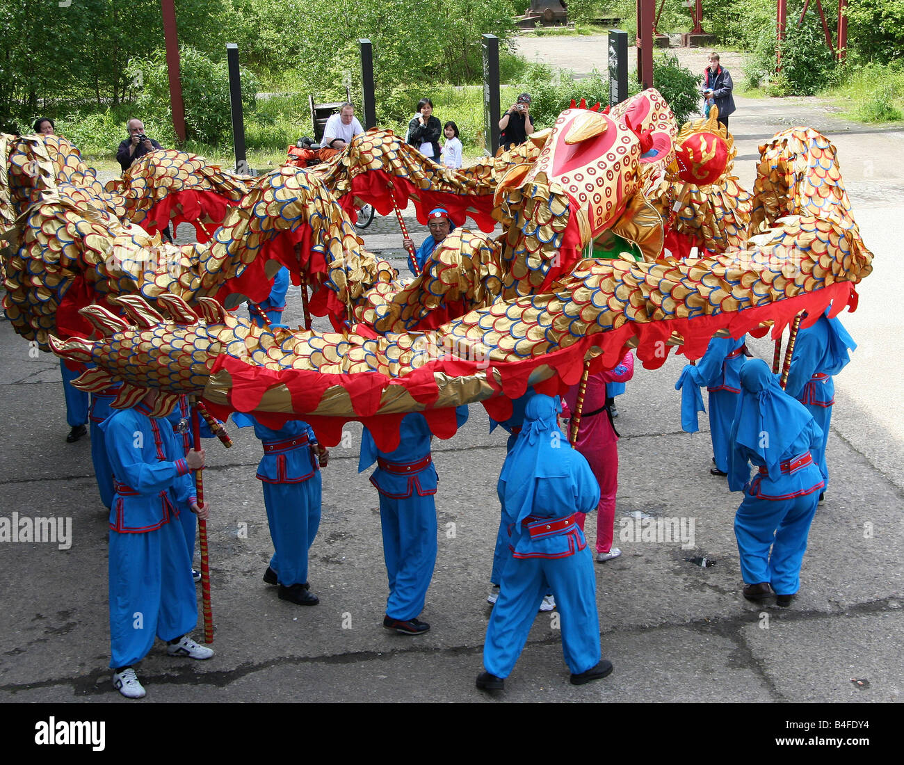 Chinese Dragon Dance - Celebration of the Chinese New Year Stock Photo ...