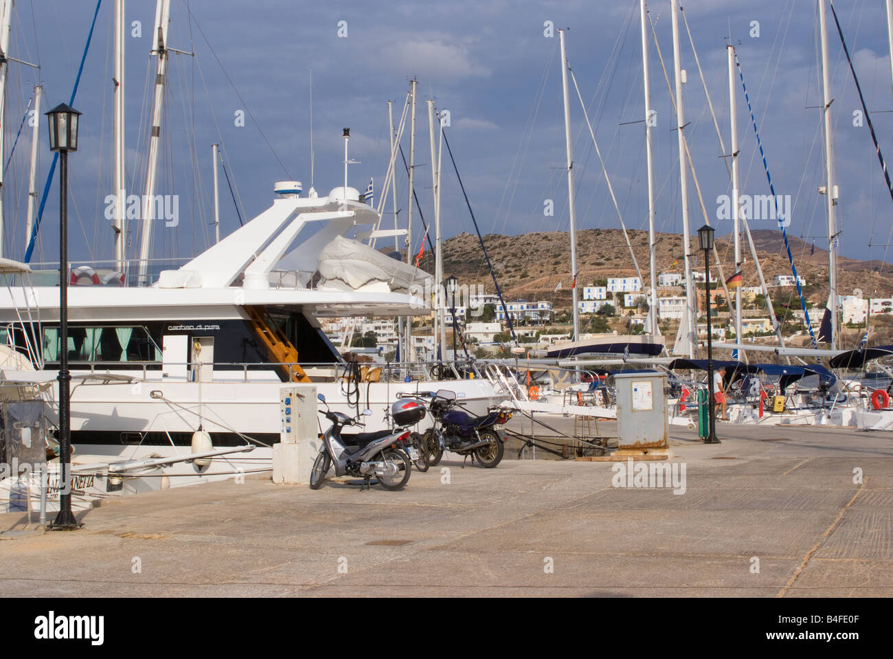 A Multitude of Yachts and Charter Boats at Foinix Town Marina on the ...