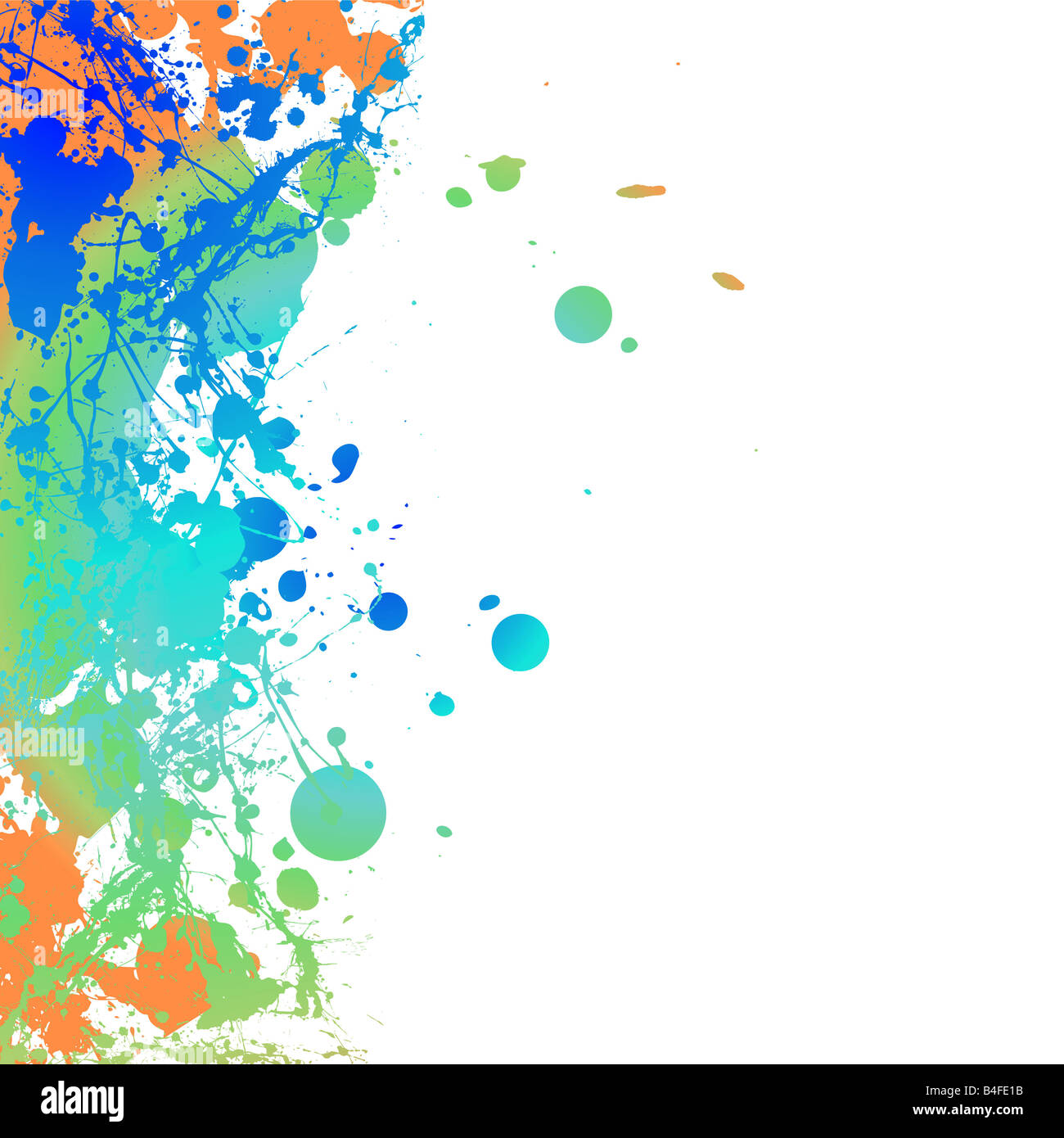 Colourful ink splat background with room to add your own copy Stock ...