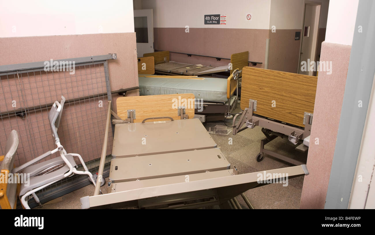 An abandoned hospital wing at the St. Josephs Medical Centre that was ...