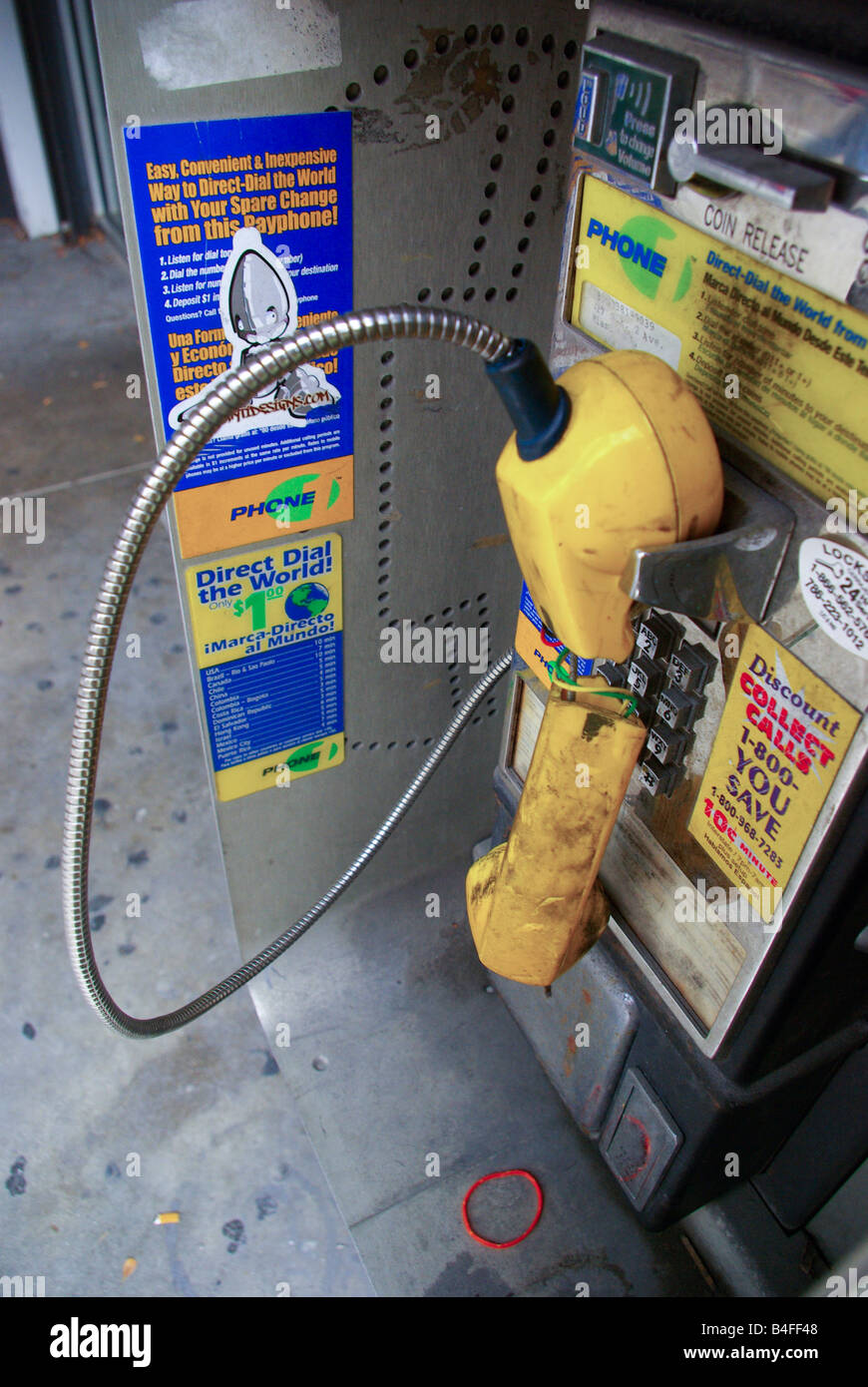 A broken payphone in downtown Miami, Florida Stock Photo - Alamy