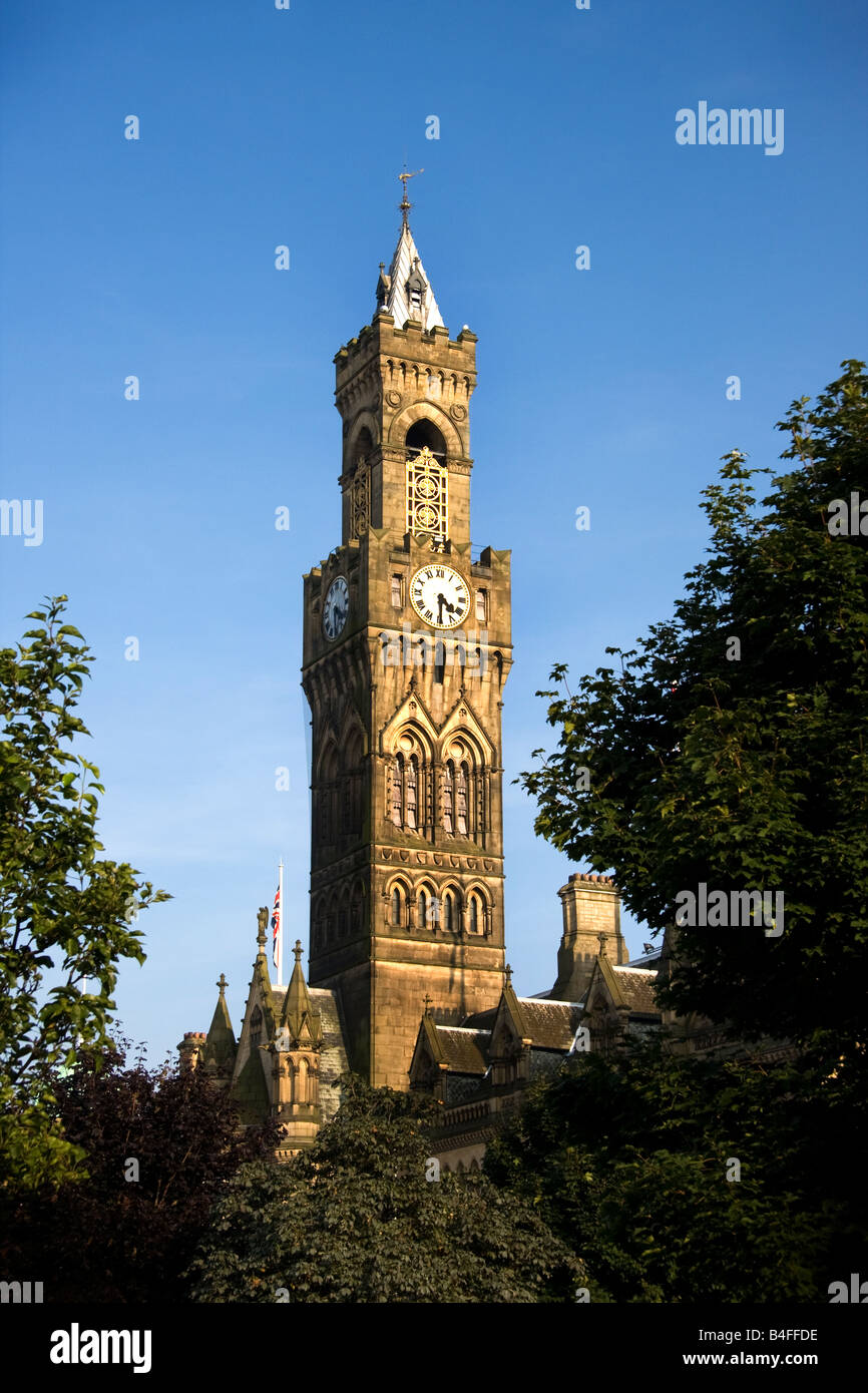 Bradford City Hall, Clock Tower, West Yorkshire, England Stock Photo ...