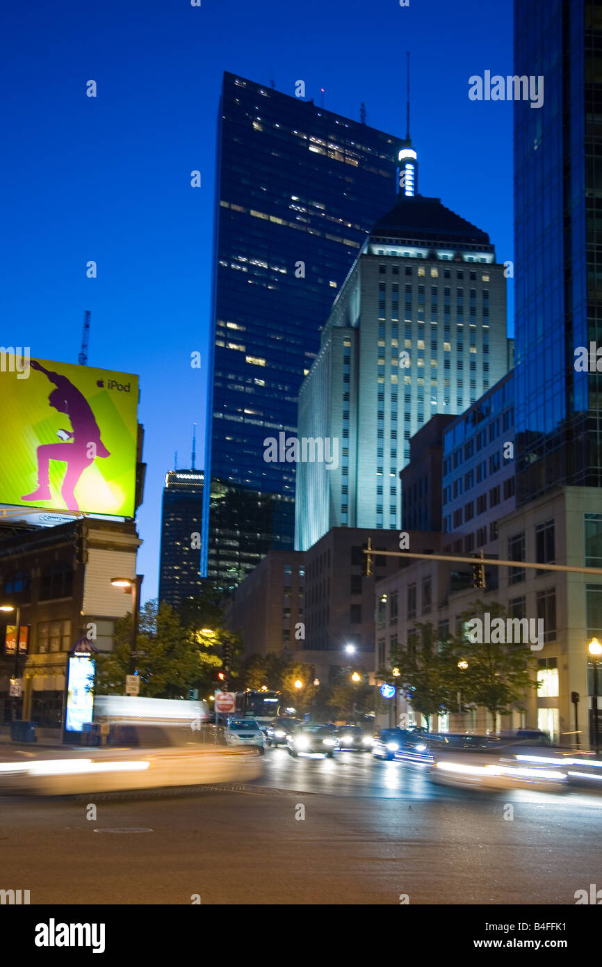 Boston, Massachusetts at night Stock Photo - Alamy