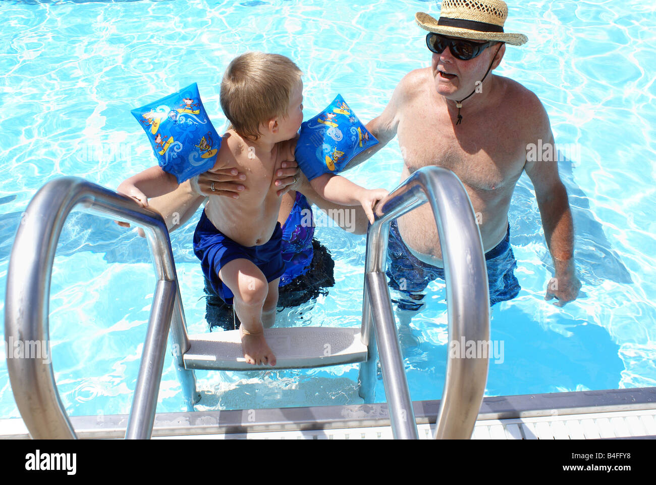 Pool safety rails hi-res stock photography and images - Alamy