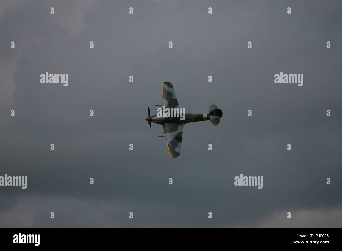 Hawker Hurricane flying at a Duxford airshow Stock Photo - Alamy