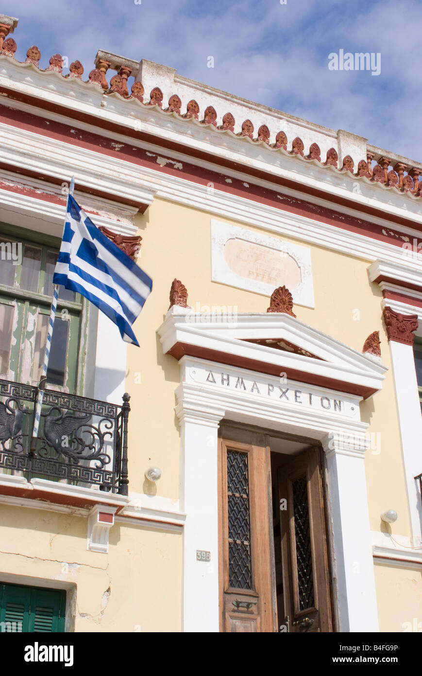 Traditional greek railing hi-res stock photography and images - Alamy