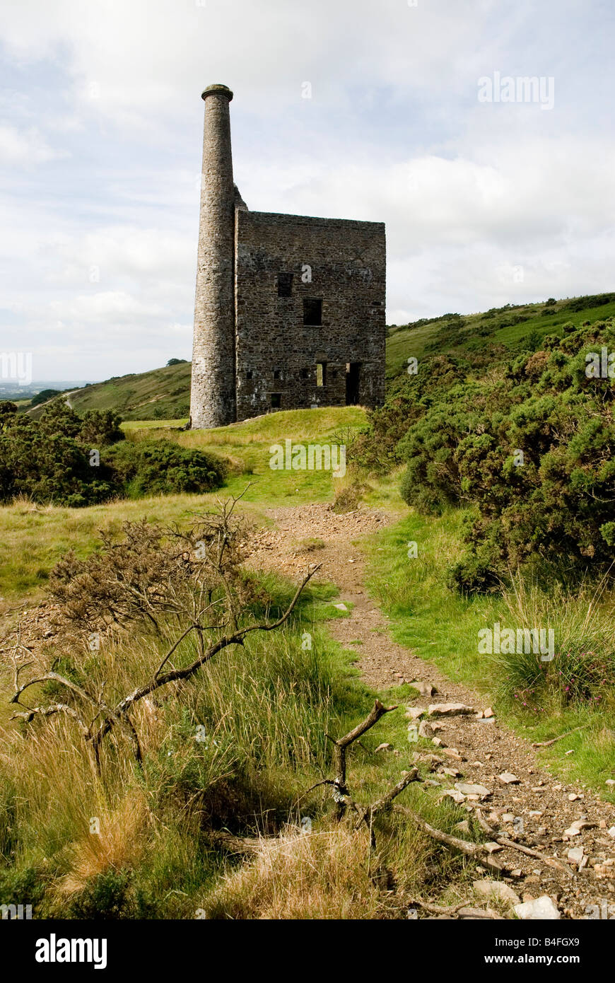 Wheal Betsy engine house ruin, Dartmoor National Park, Devon, England ...
