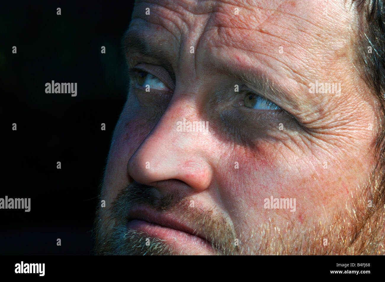 Profile Of A 46 yr Old Man Stock Photo - Alamy