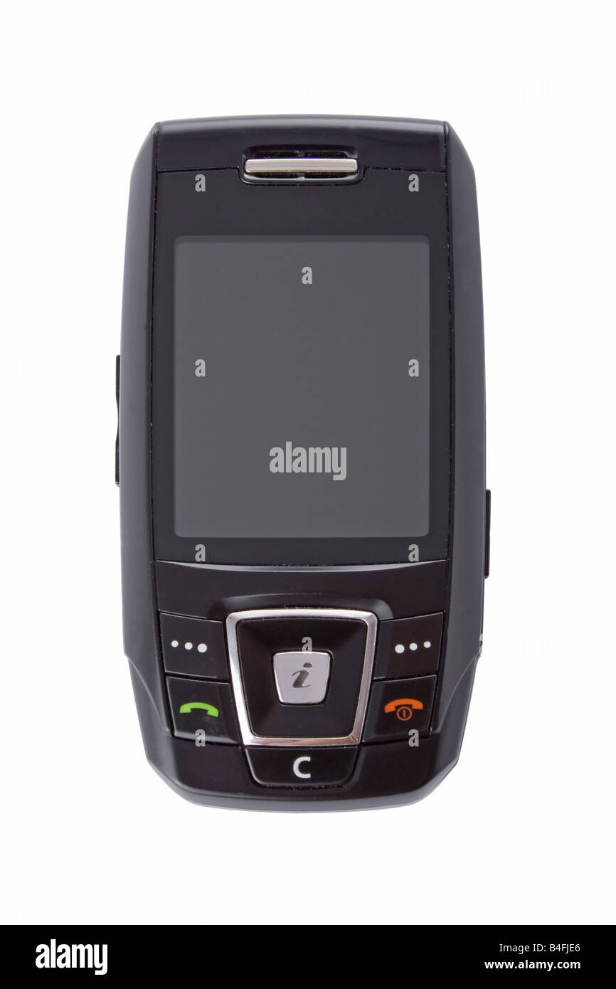 Closed modern multimedia phone isolated on white background Stock Photo ...