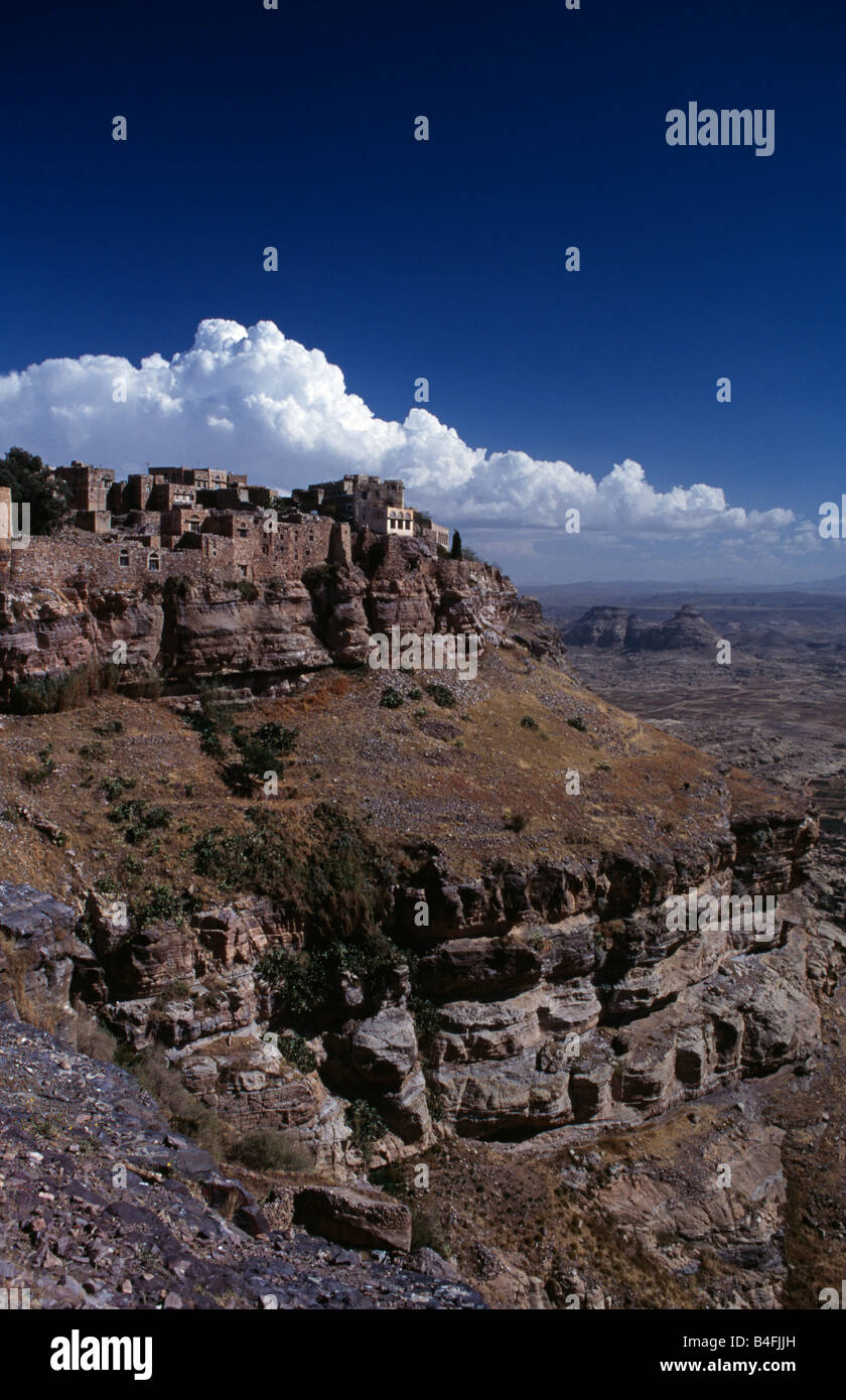 The village of Kawkaban, Yemen. It was built to defend the town of ...