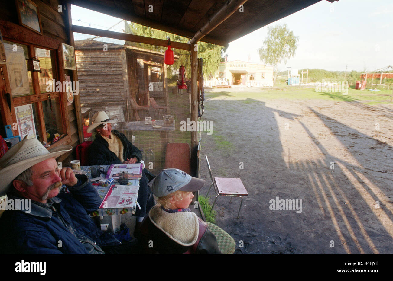 People at the wild west theme park WESTERN CITY in Leba, Poland Stock ...