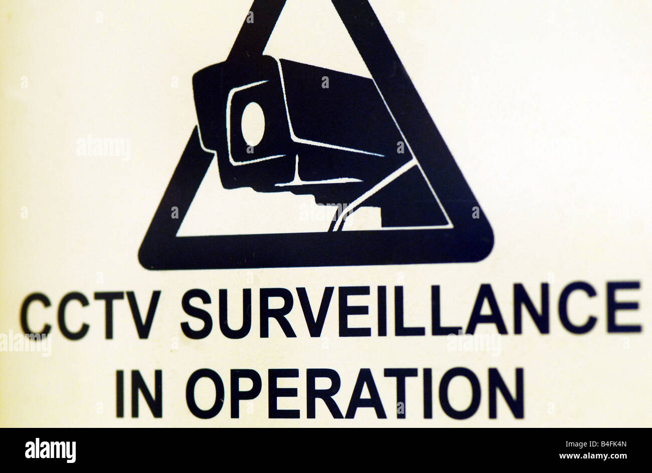 CCTV Surveillance In Operation Sign Stock Photo - Alamy