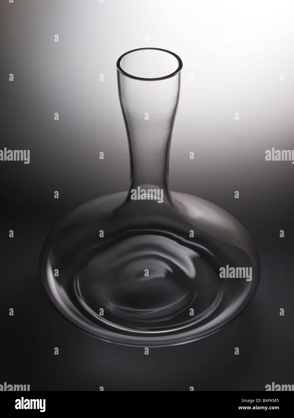 Empty wine decanter in black & white Stock Photo - Alamy