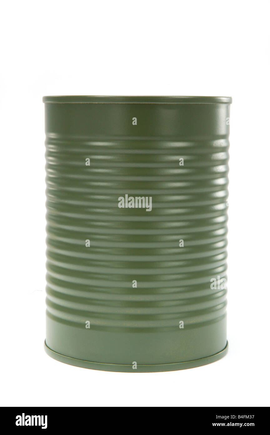 Green tin can Stock Photo - Alamy