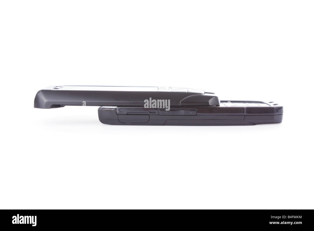 Modern multimedia phone profile isolated on white background Stock ...