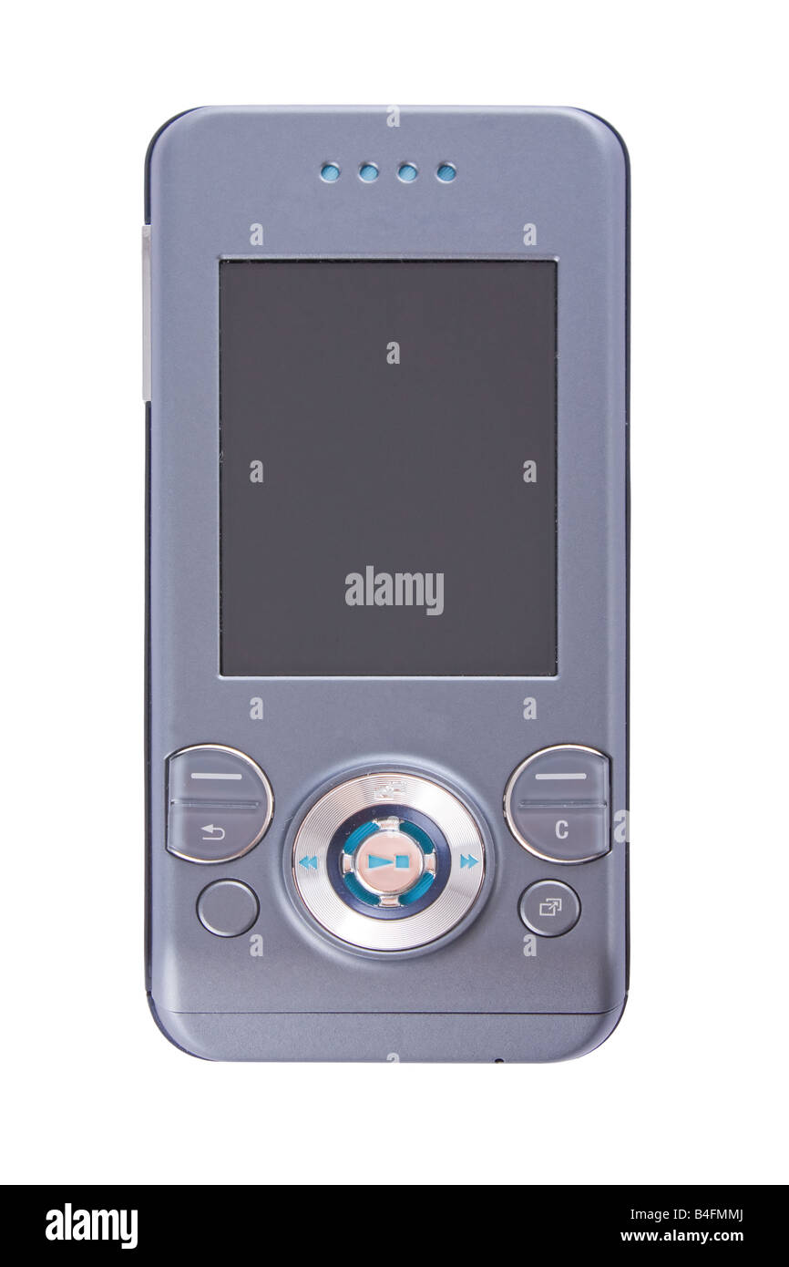 Closed modern multimedia phone isolated on white background Stock Photo ...