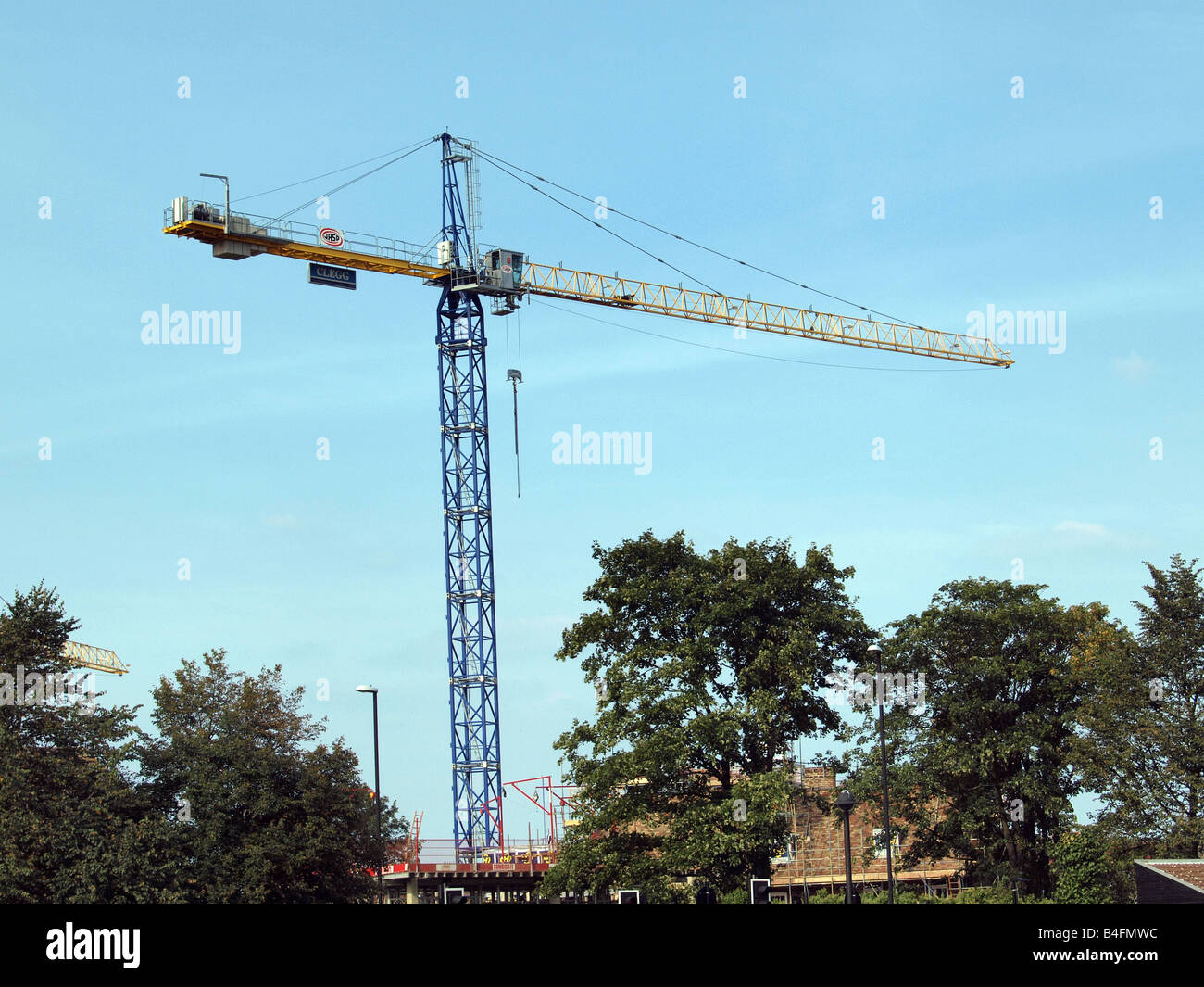 Tower Crane on a building site Stock Photo - Alamy
