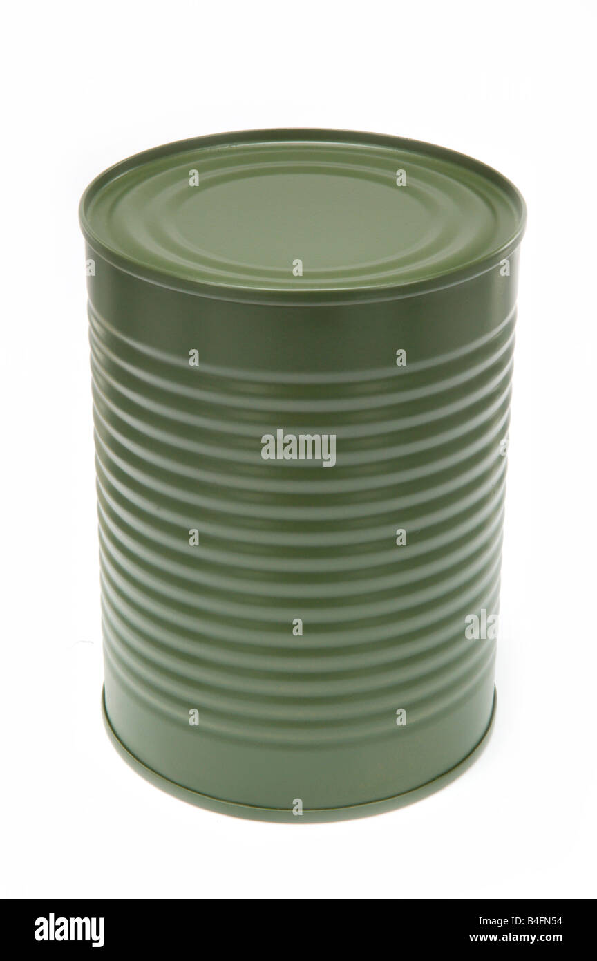 Green tin can Stock Photo - Alamy