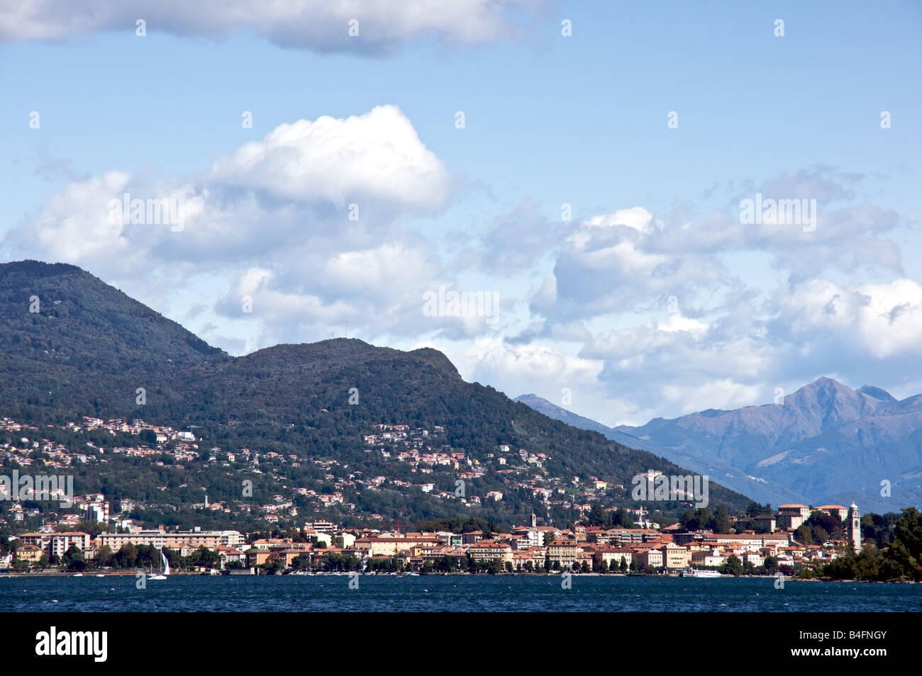 A panoramic view of Verbania from Lake Maggiore Stock Photo - Alamy