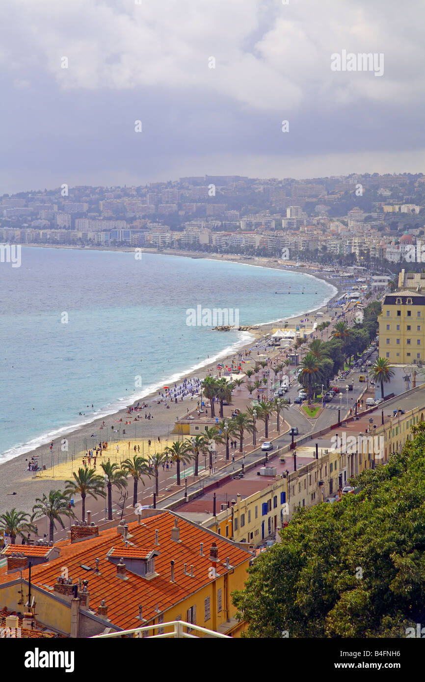 The promenade and beach at Nice, South of France Stock Photo - Alamy