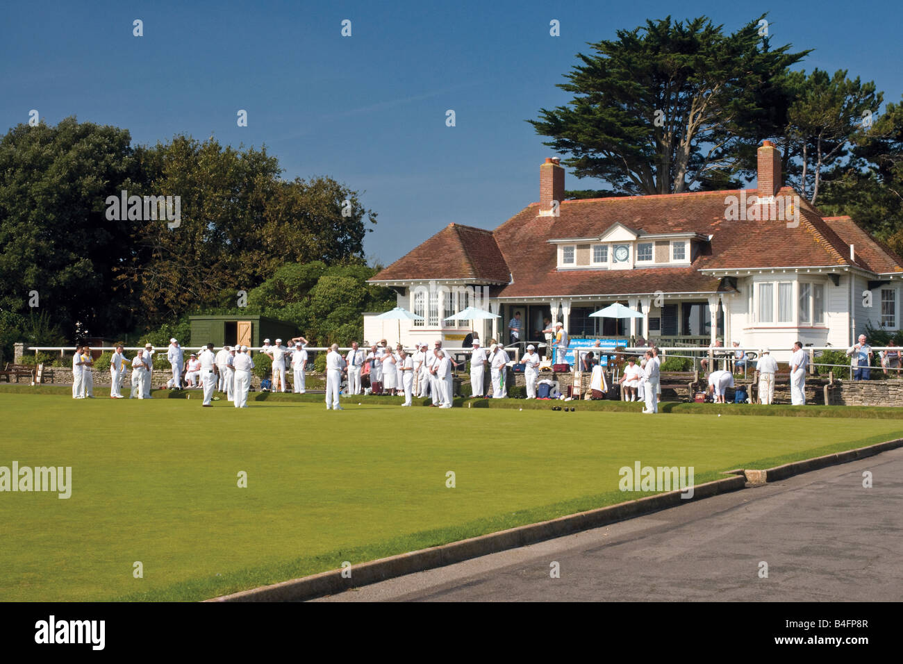 Boscombe Cliff Bowling Club, Dorset, England, UK Stock Photo - Alamy