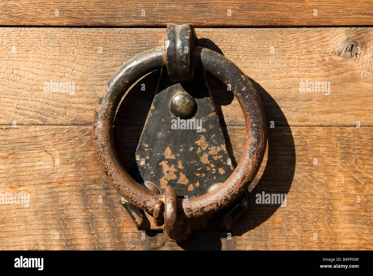Ancient Door Handle made of wroughtiron Stock Photo - Alamy