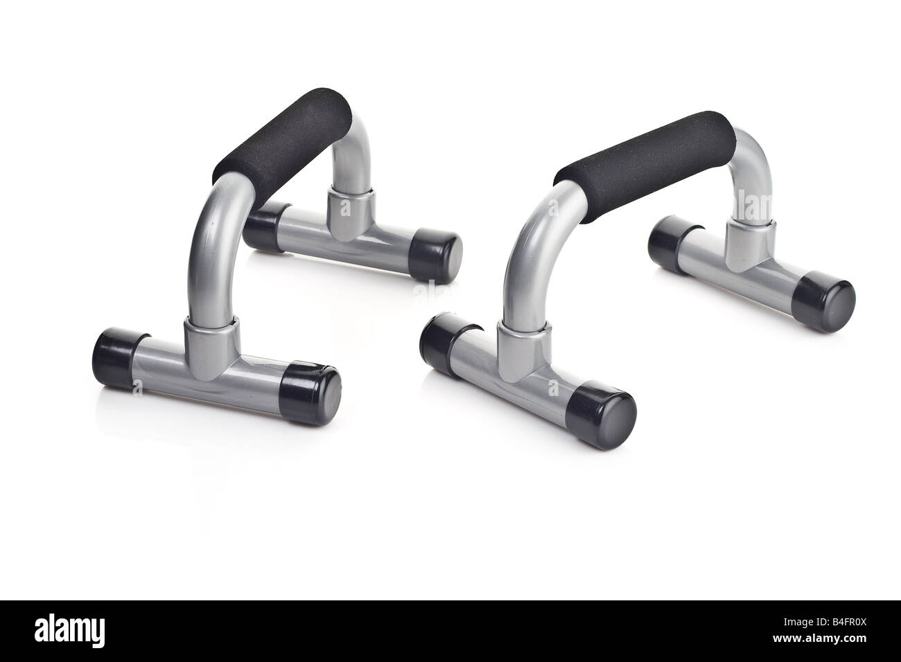 Push-up bars isolated on white background Stock Photo - Alamy