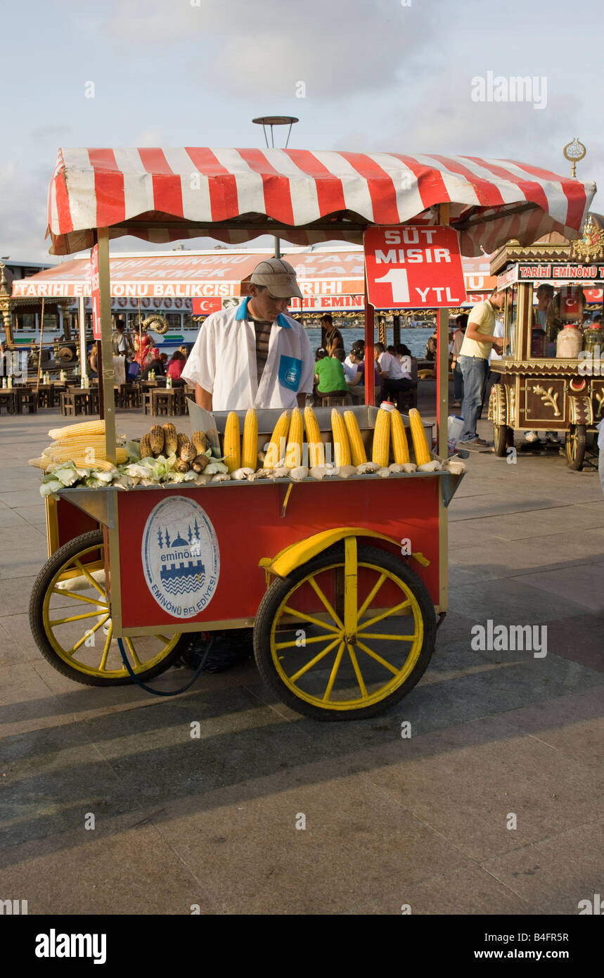 Corn Seller Eminonu Istanbul Turkey Stock Photo - Alamy