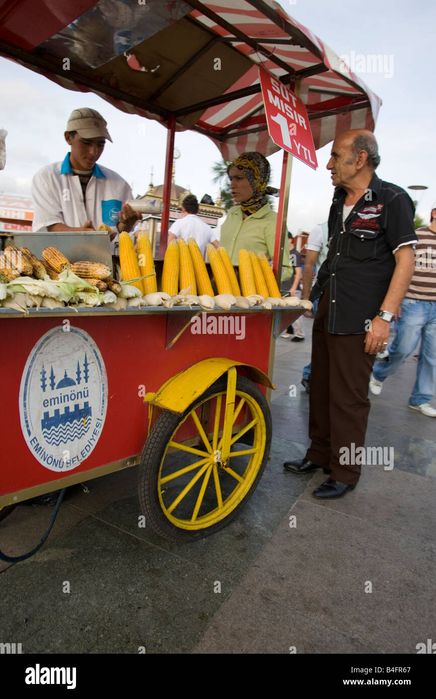 Corn Seller Eminonu Istanbul Turkey Stock Photo - Alamy