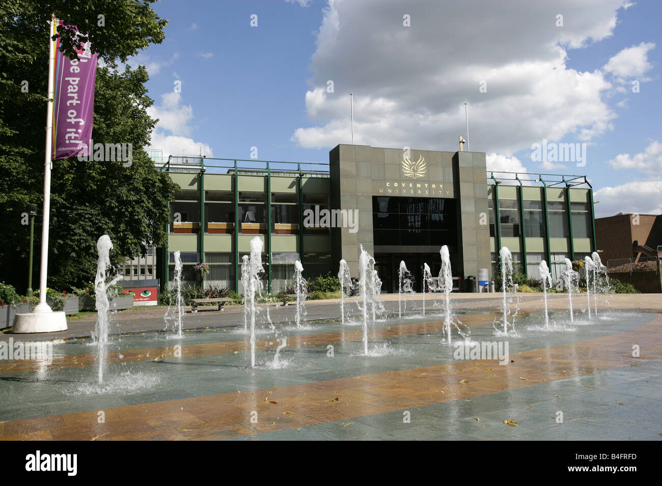 City of Coventry, England. The water feature fountain at Priory Street ...