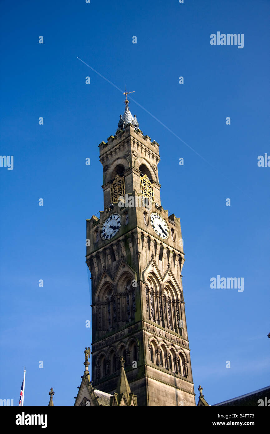 Bradford City Hall, Clock Tower, West Yorkshire, England Stock Photo ...