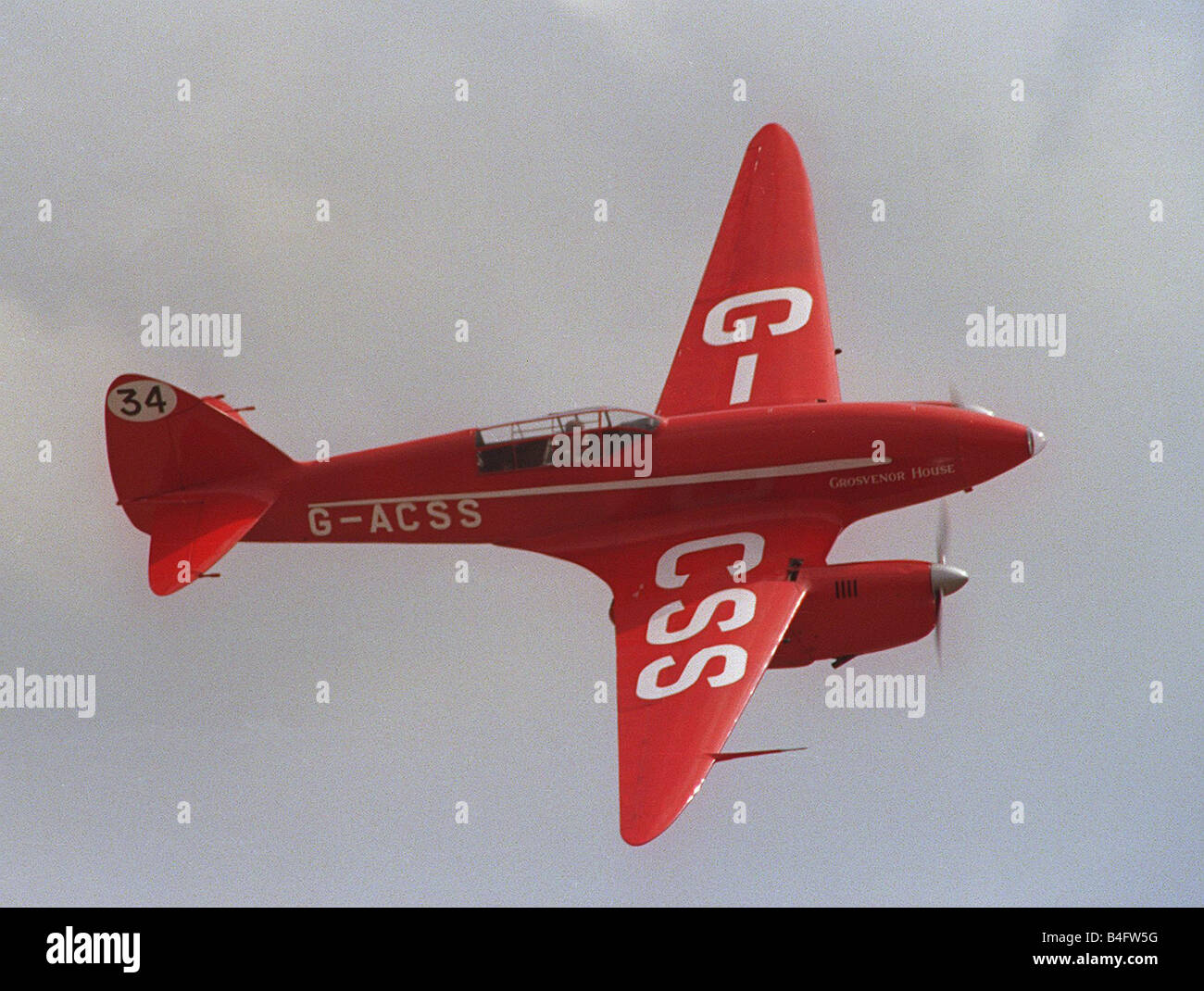 Aircraft deHavilland DH88 Comet Racer August 1993 flying at the ...