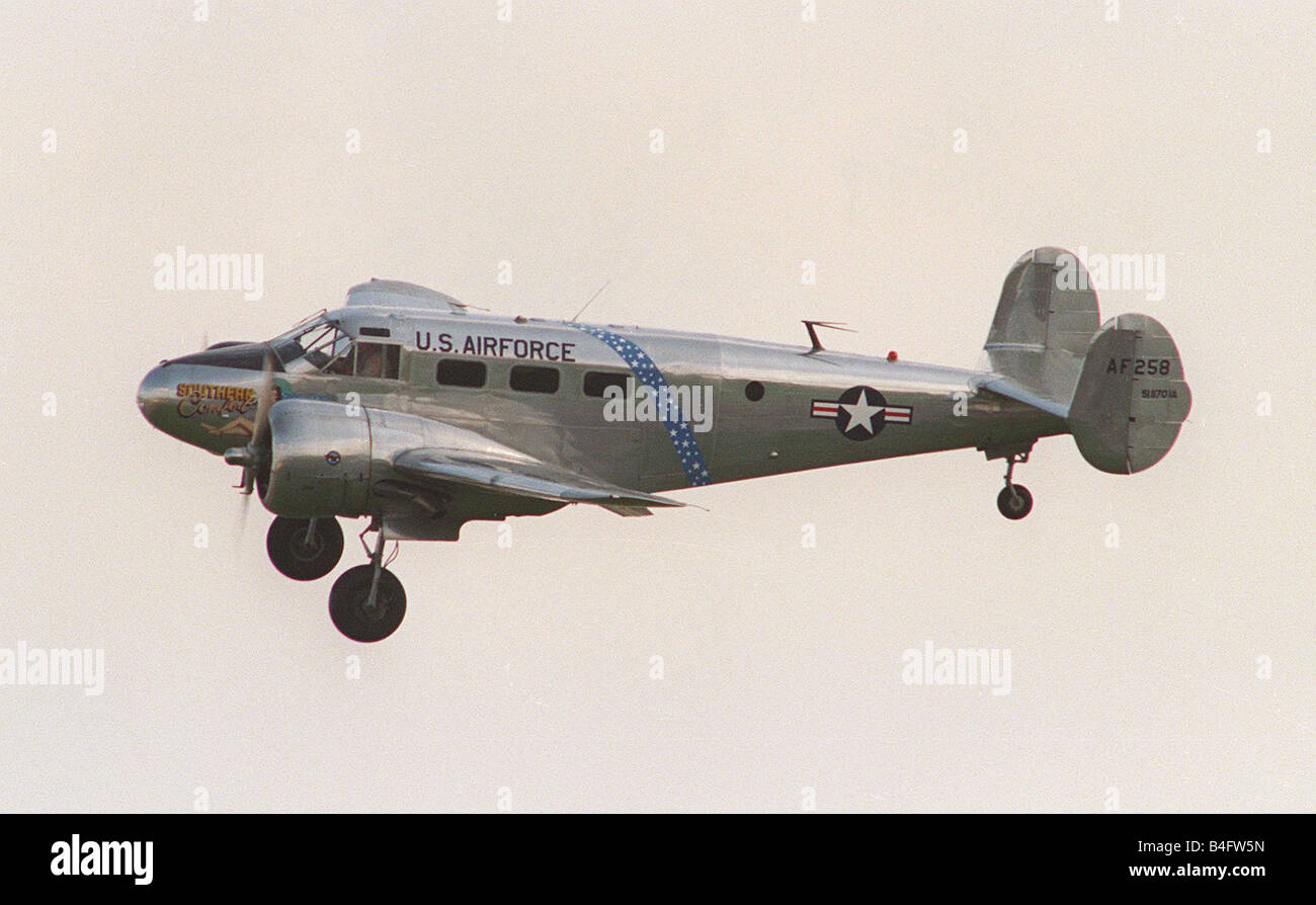 Aircraft Beech C45 Expiditor August 1993 aircraft flying at the ...
