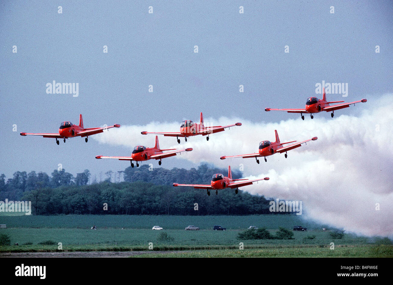 Aircraft Jet Provost RAF Red Pelicans display team 1965 Stock Photo - Alamy