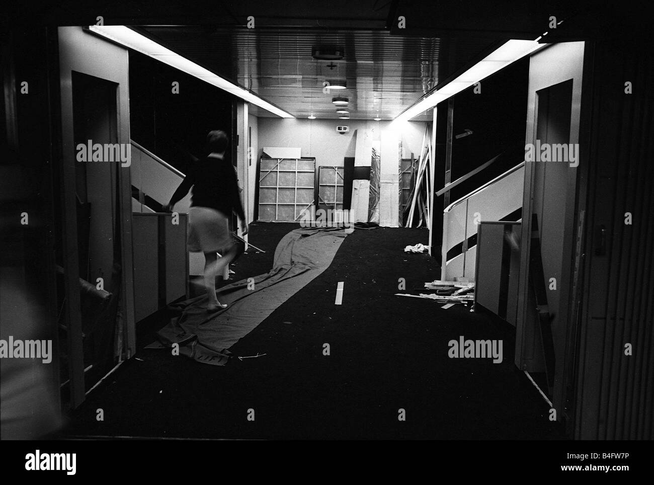 Ship Queen Elizabeth II interior January 1969 Stock Photo - Alamy