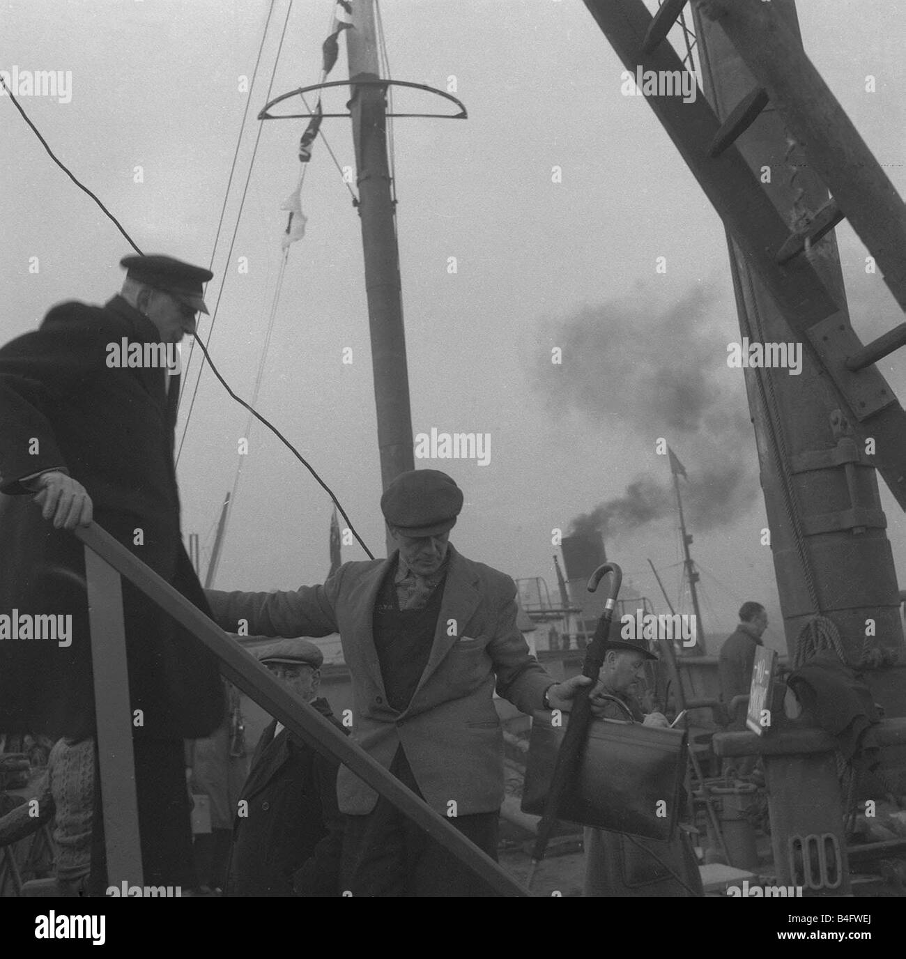 The last voyage of the Cutty Sark December 1954 The Captain and crew on ...
