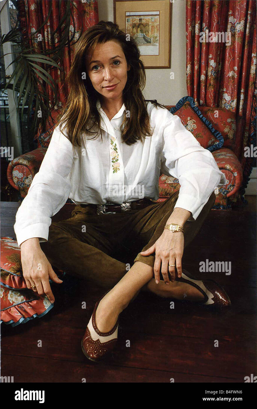 Cherie Lunghie Actress At Home In Chelsea Mirrorpix Stock Photo - Alamy