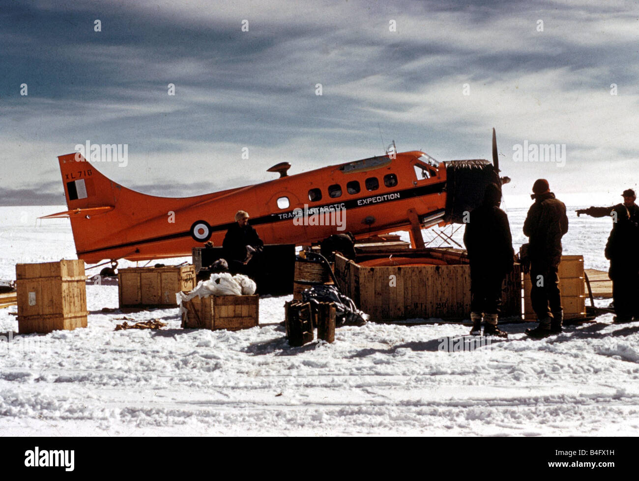 The Trans Antarctic Expedition 1956 1958 the group s plane sitting on ...