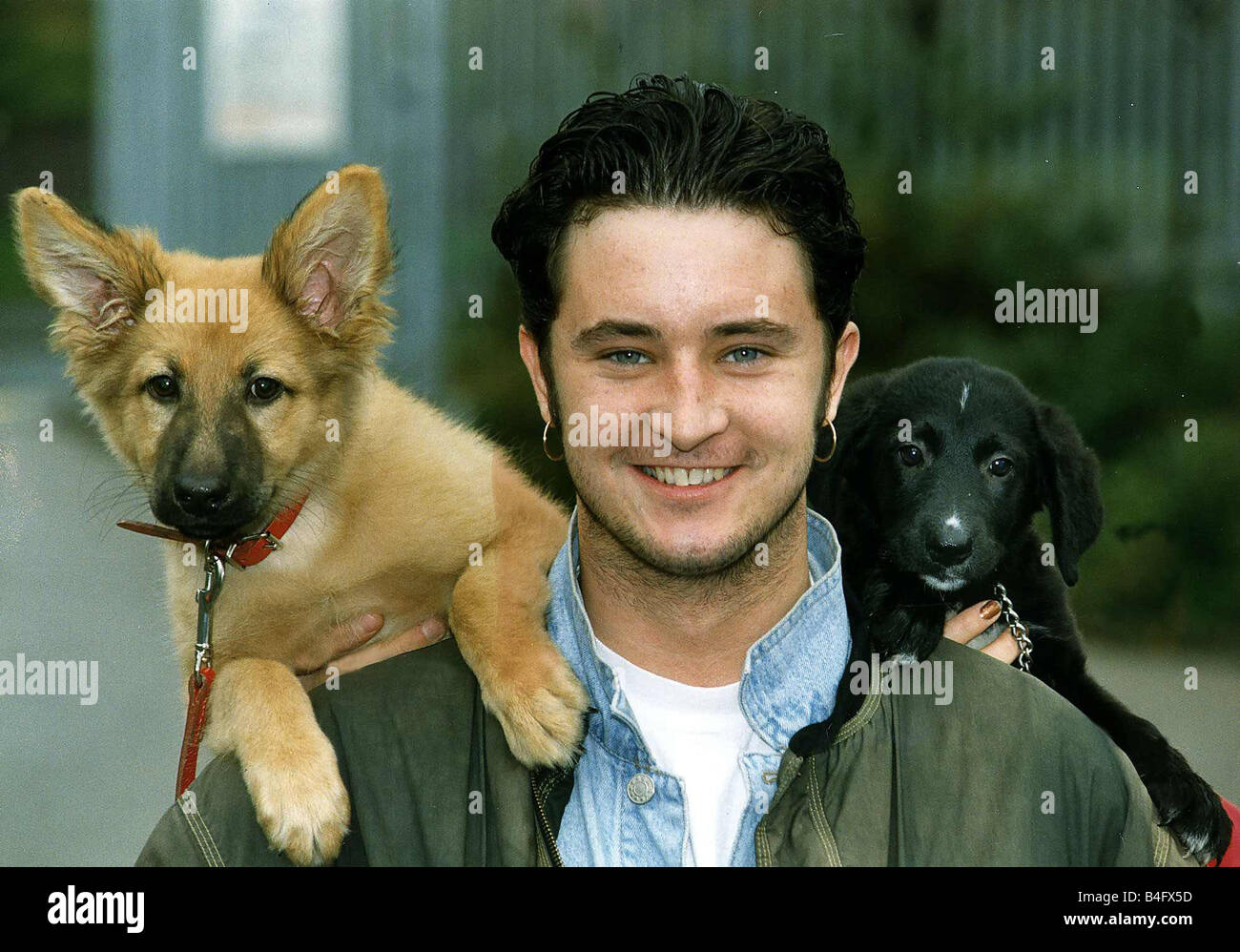 Stuart Wolfenden Actor with the two dogs he rescued from oldham RSPCA ...